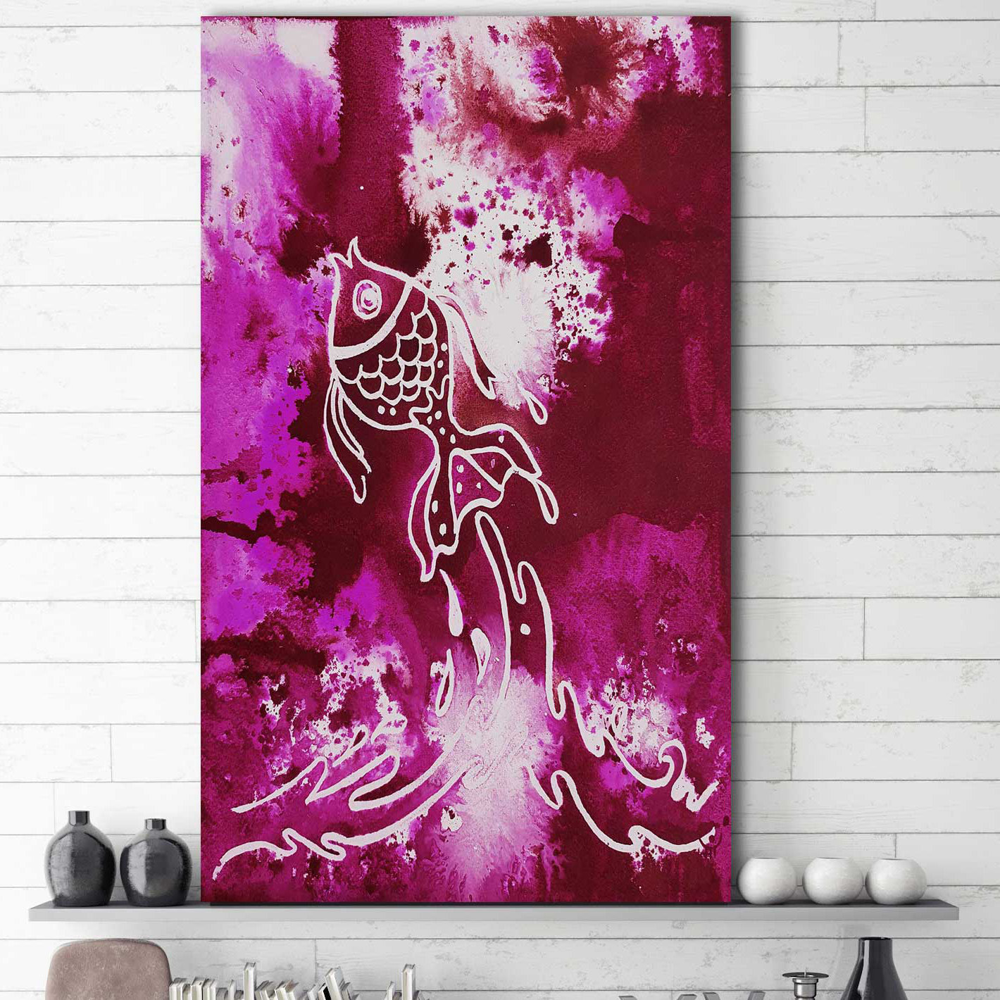 Ebern Designs The Glory Of Water Mag - Wrapped Canvas Print | Wayfair