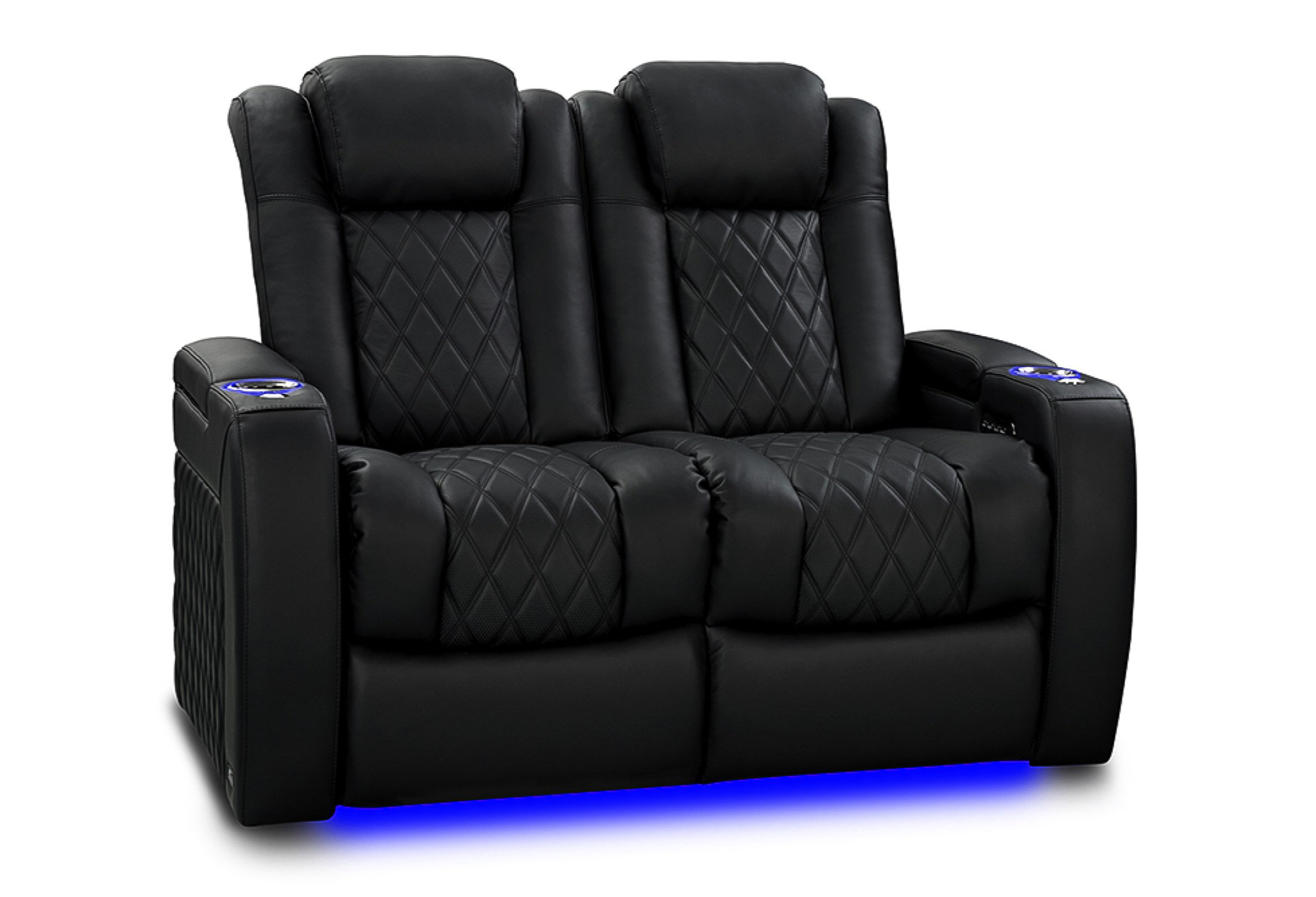 Valencia Theater Seating 56'' Wide Genuine Leather Home Theater with ...