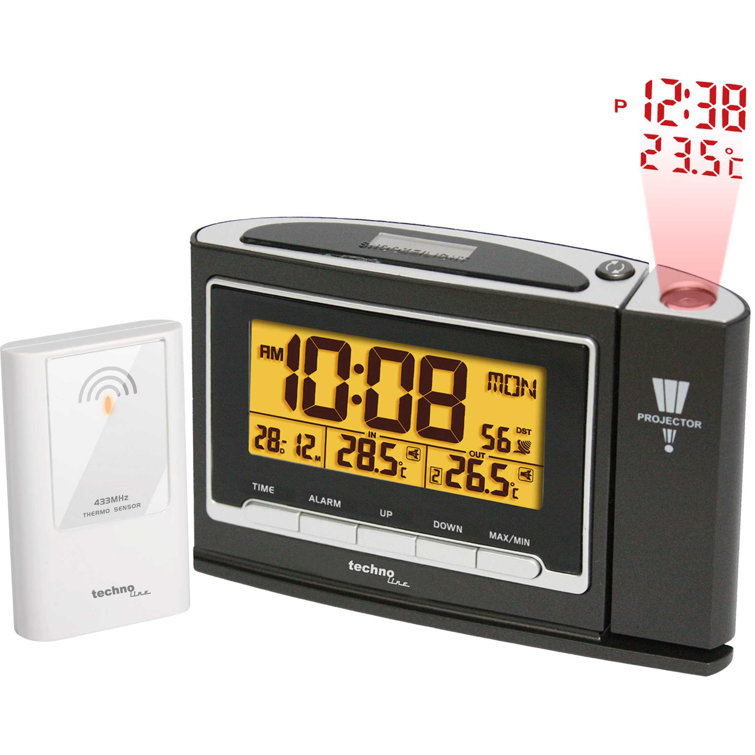 Technoline Projection clock radio-controlled alarm clock Technoline Wt ...