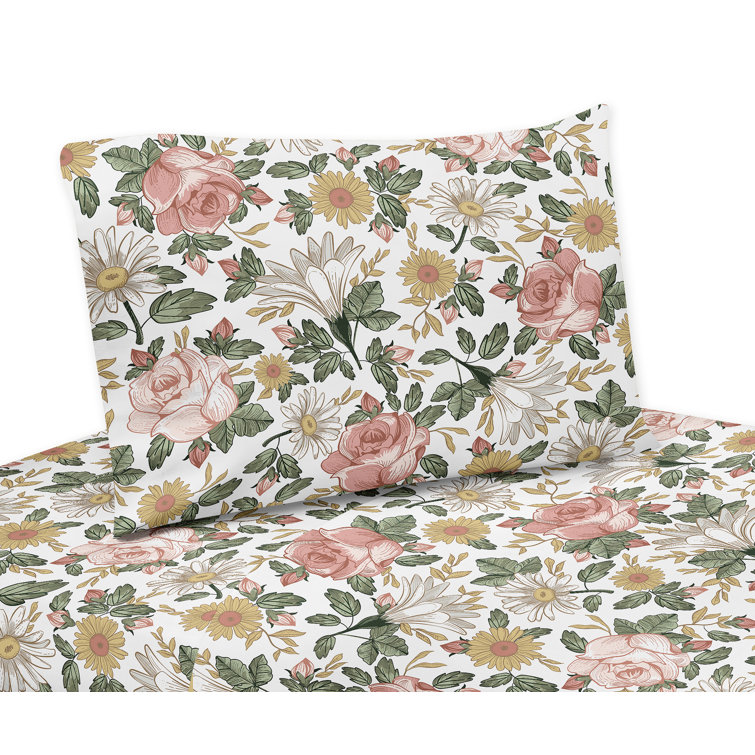 Sweet Jojo Designs Vintage Floral Queen Sheet Set & Reviews | Wayfair