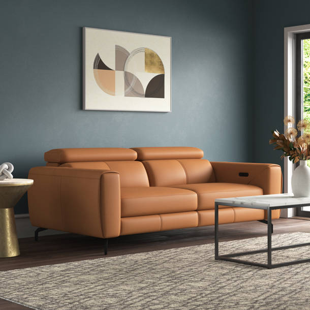 Wade Logan® Audrik 6 - Piece Leather Sectional | Wayfair