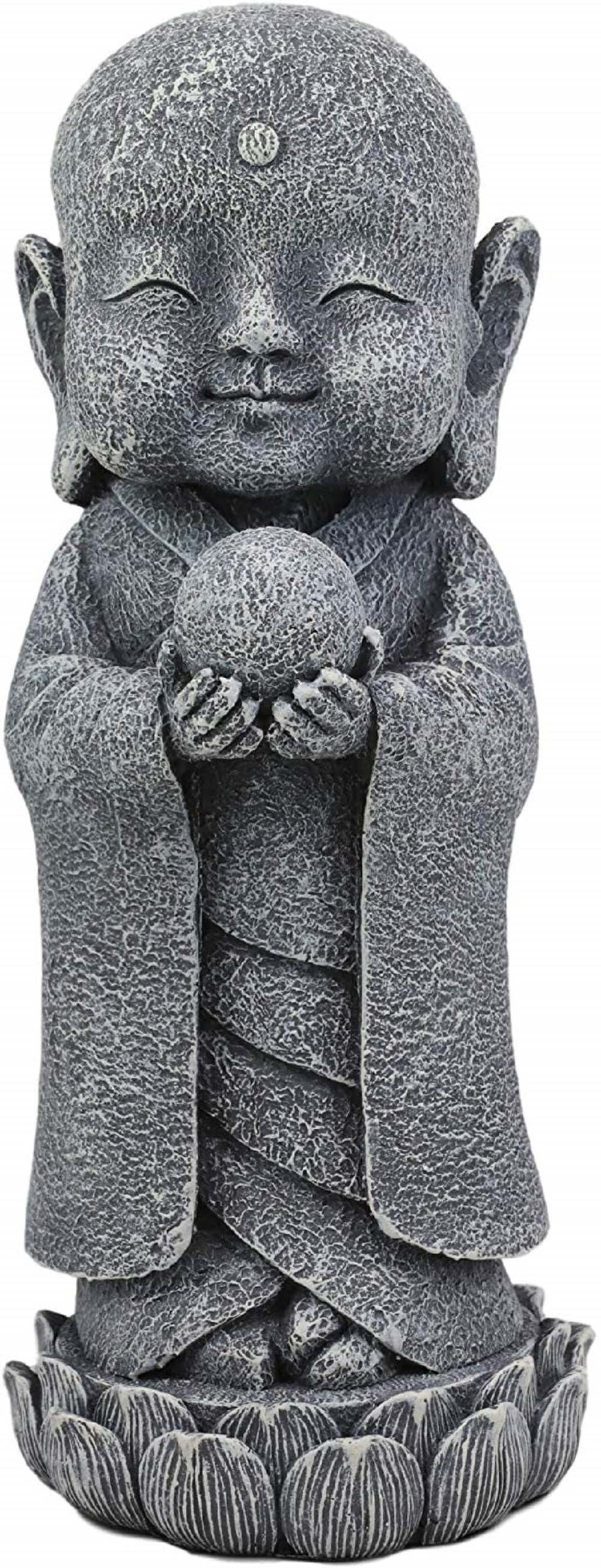 World Menagerie Pontiac Japanese Namaste Jizo Monk Standing on Lotus ...