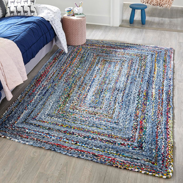 Bungalow Rose Tullie Handmade Braided Area Rug in Blue/Multi & Reviews ...