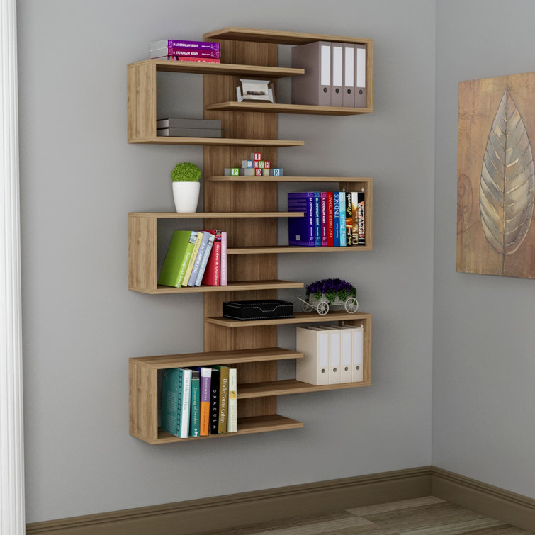 East Urban Home 63.5'' H x 29.53'' W Floating Bookcase | Wayfair