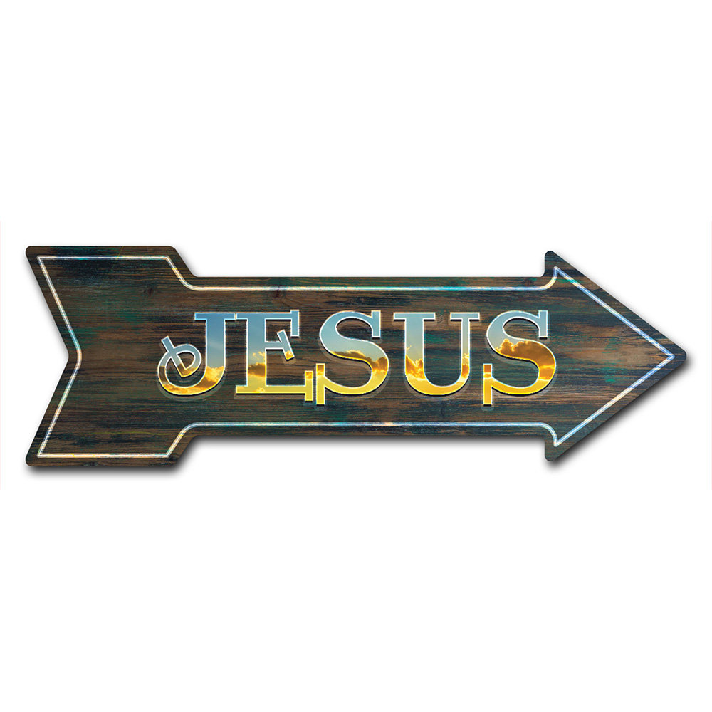 SignMission Decal-999794_Jesus Arrow Decal Funny Home Décor 24" Wide ...