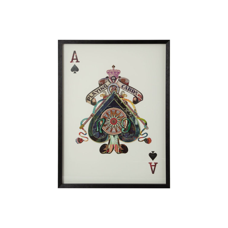 Red Barrel Studio® Ace Of Spades II - Picture Frame Graphic Art on ...