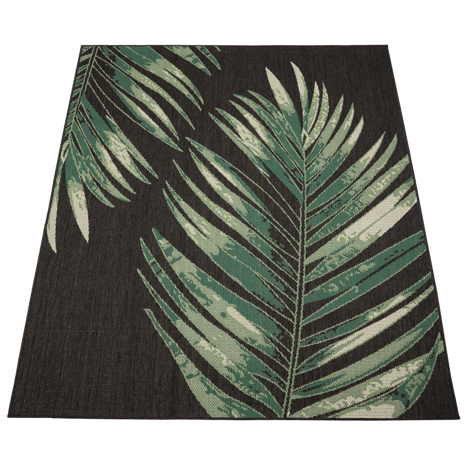Bay Isle Home Floral Palm Leaf Rug Tropical Design For Indoor And ...