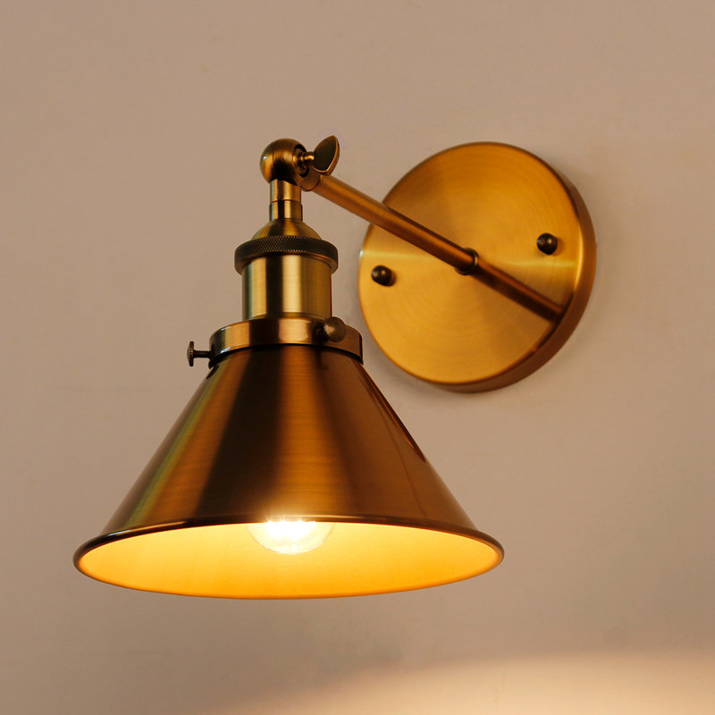 Wrought Studio Rhem 1 - Light Brass Armed Sconce & Reviews | Wayfair.ca