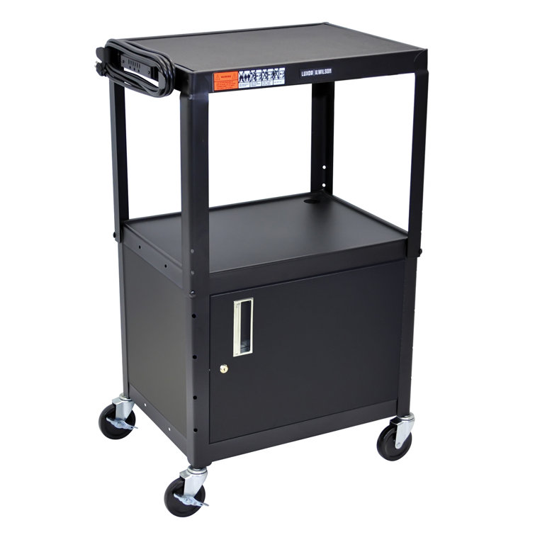 Offex Adjustable Height Steel AV/Computer Cart | Wayfair