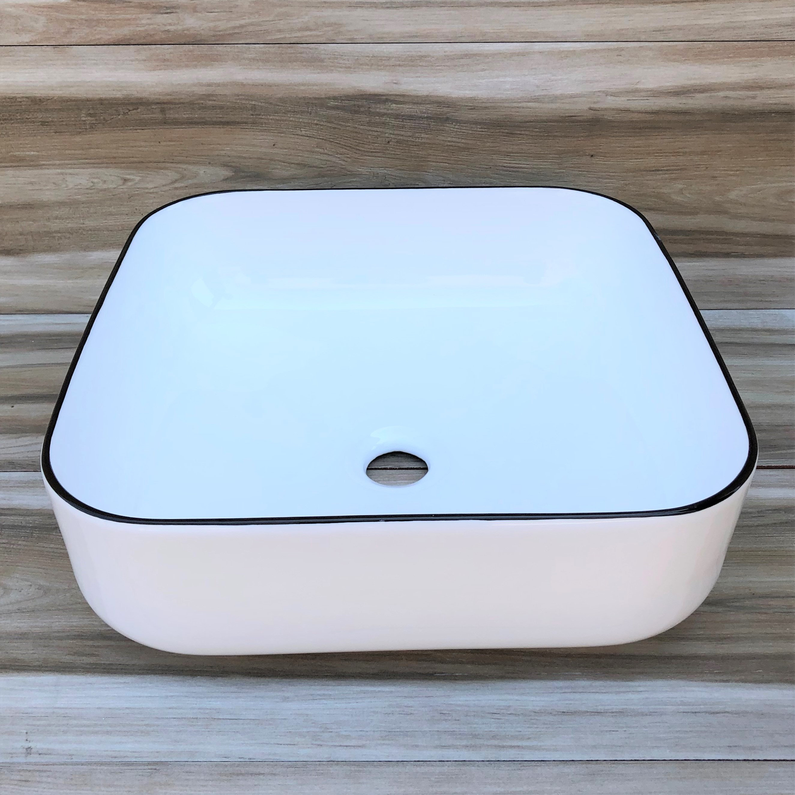 Juvia Tira Square White Vessel Sink & Reviews | Wayfair