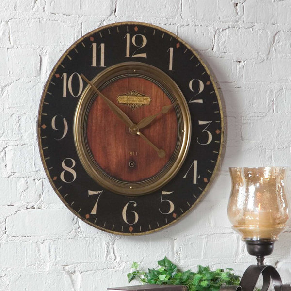 Astoria Grand Sasheer Wood Wall Clock | Wayfair