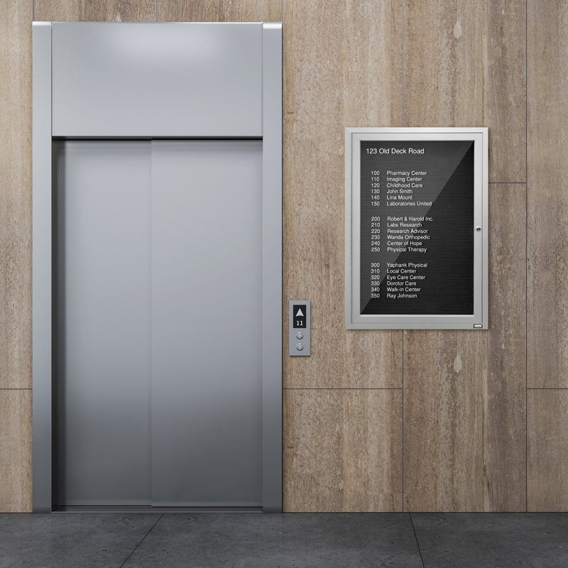 AARCO Directory Cabinet Wall Mounted Enclosed Letter Board | Wayfair