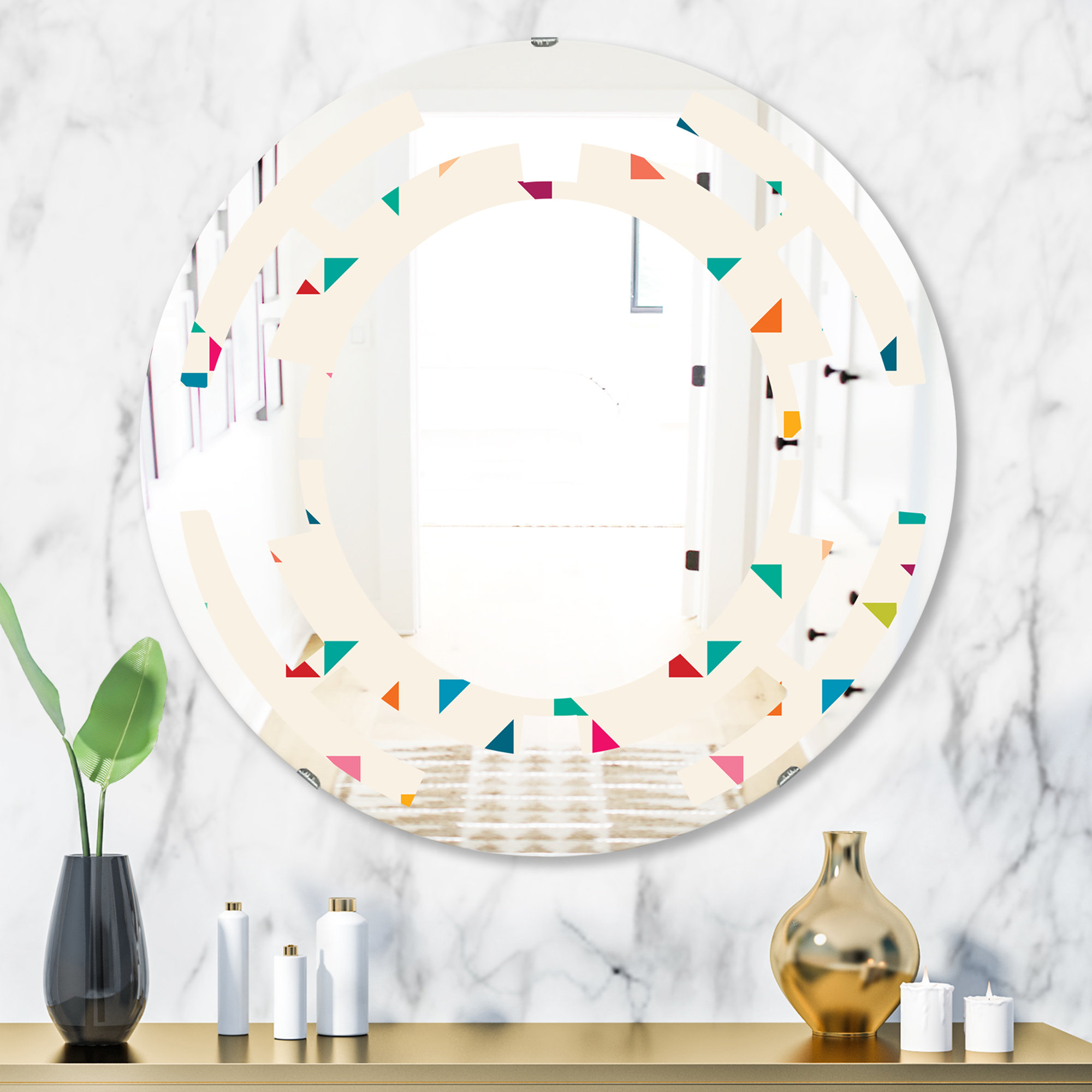 East Urban Home Abstract Triangular Pattern I Space Modern ...