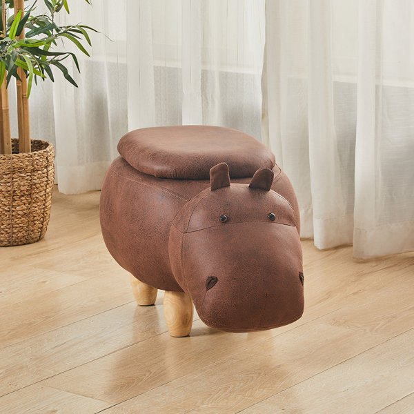Maturi Upholstered Animal Storage Ottoman Footrest Stool, Vivid ...