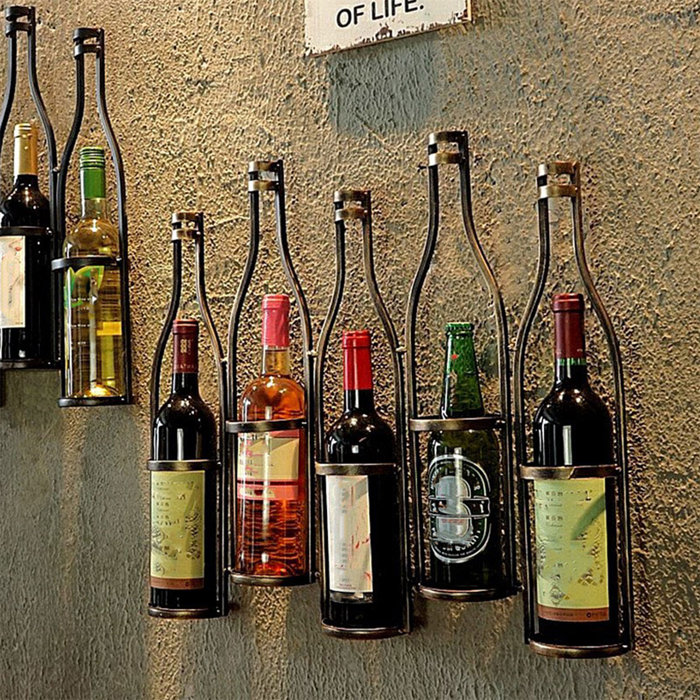 17 Stories Knolan 5 Bottle Wall Mounted Wine Bottle Rack in Bronze ...