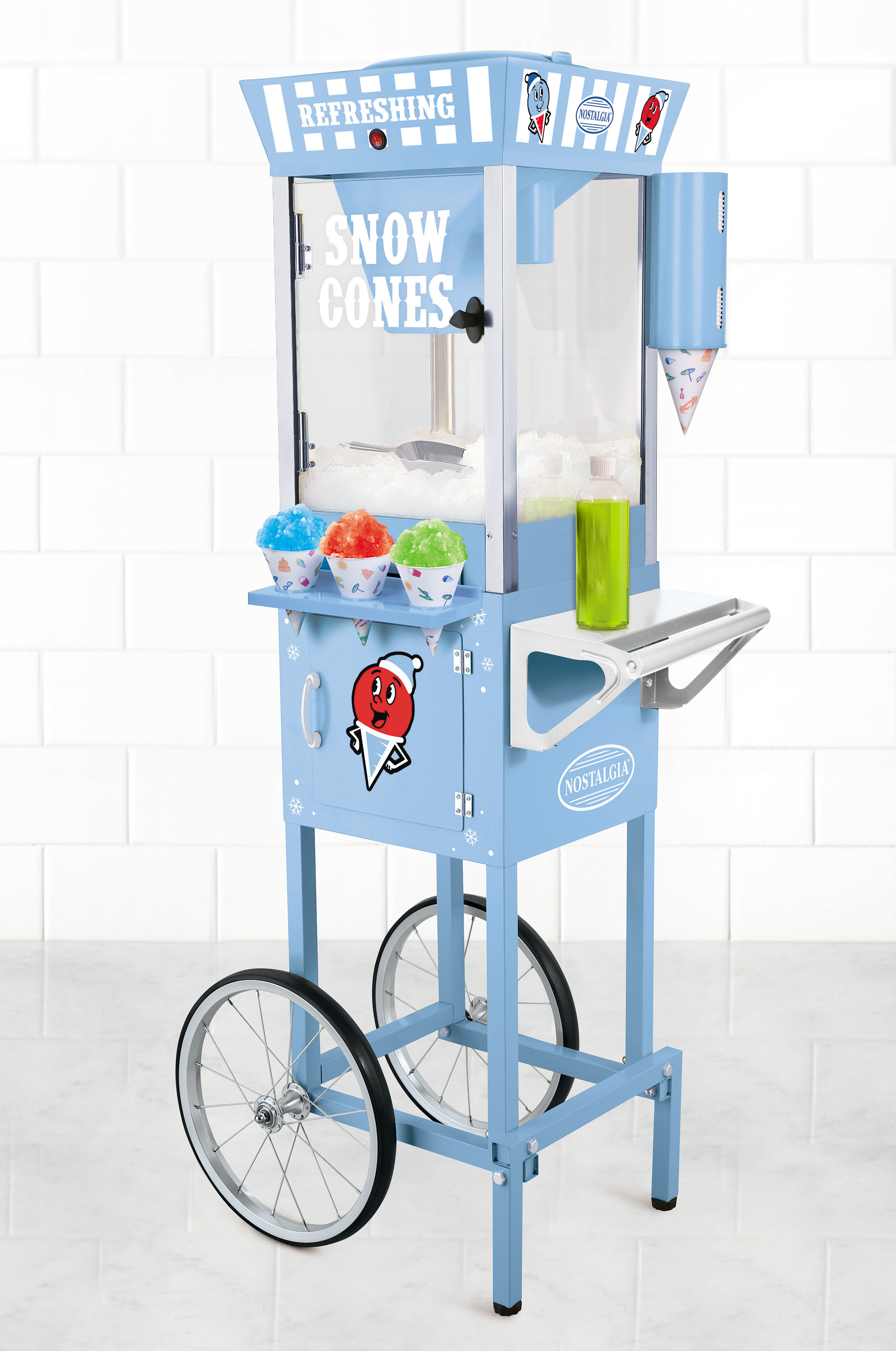 Nostalgia Electrics Nostalgia 54-Inch Tall Snow Cone Cart, Makes 72 Icy ...