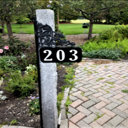 Address America Unique Yard Oak Leaf Design 1-Line Address Post ...