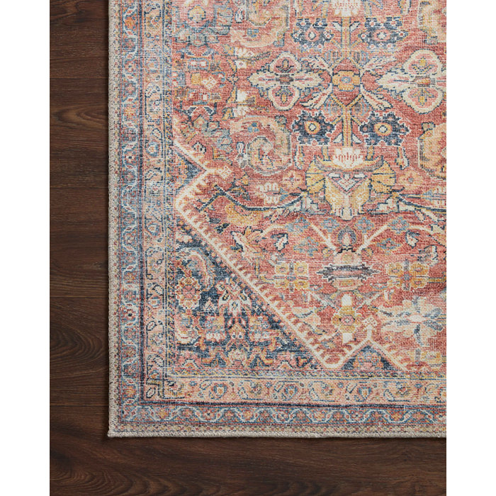 Loloi II Adrian Performance Rust/Denim Rug & Reviews | Wayfair
