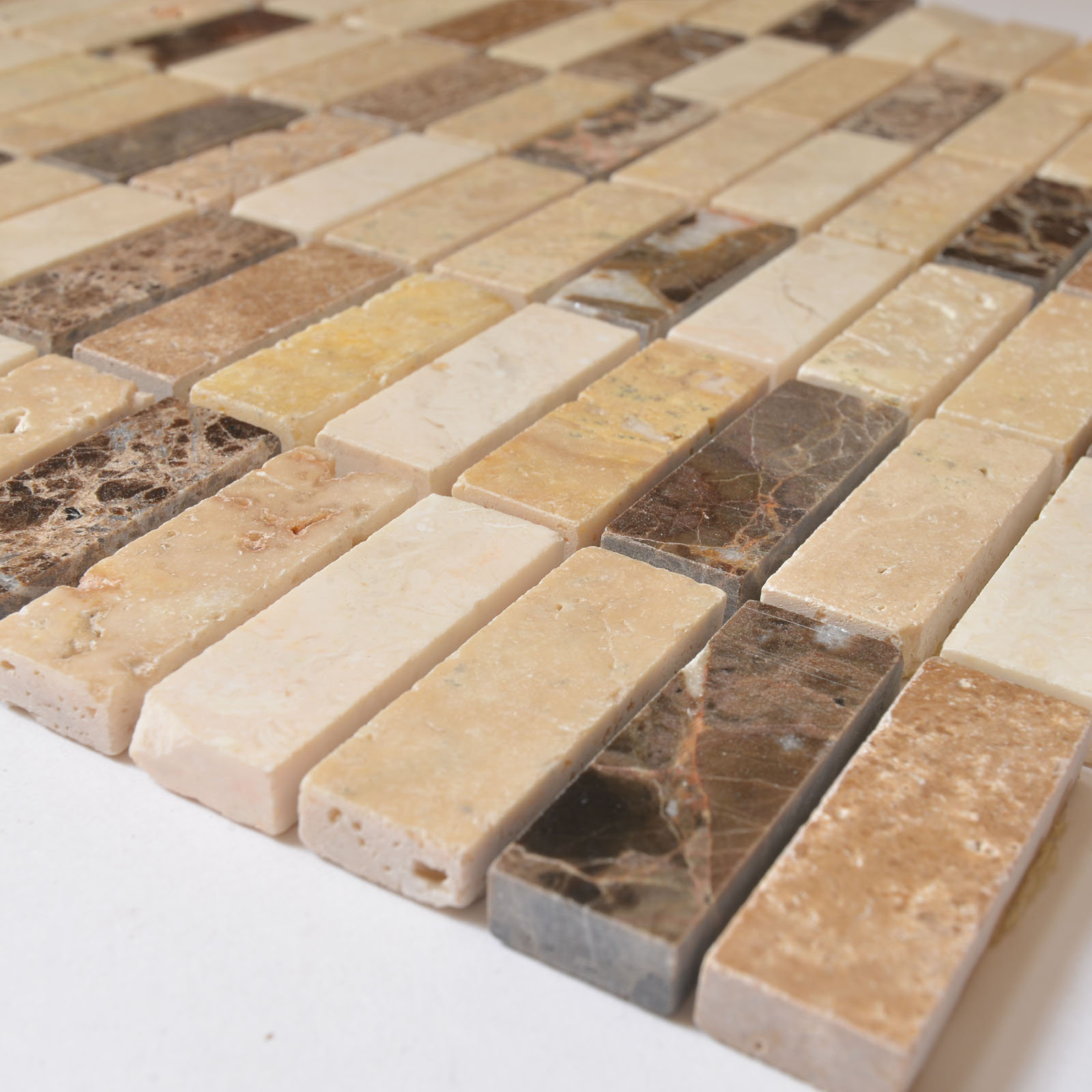 MatrixStoneUSA Bamboo 0.63" x 2" Marble Mosaic Wall & Floor Tile | Wayfair