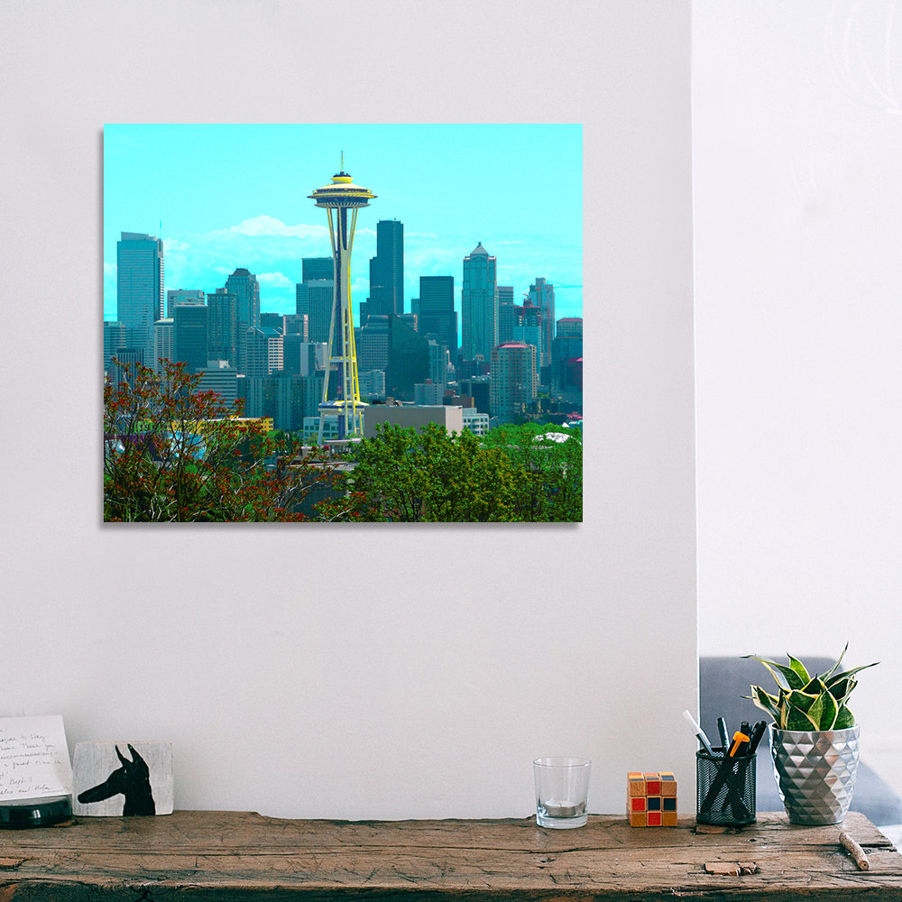 Latitude Run® Seattle Skyline, Seattle Washington - Wrapped Canvas ...