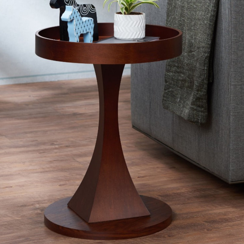 Latitude Run® Forsman Contemporary Round Wooden End Table | Wayfair