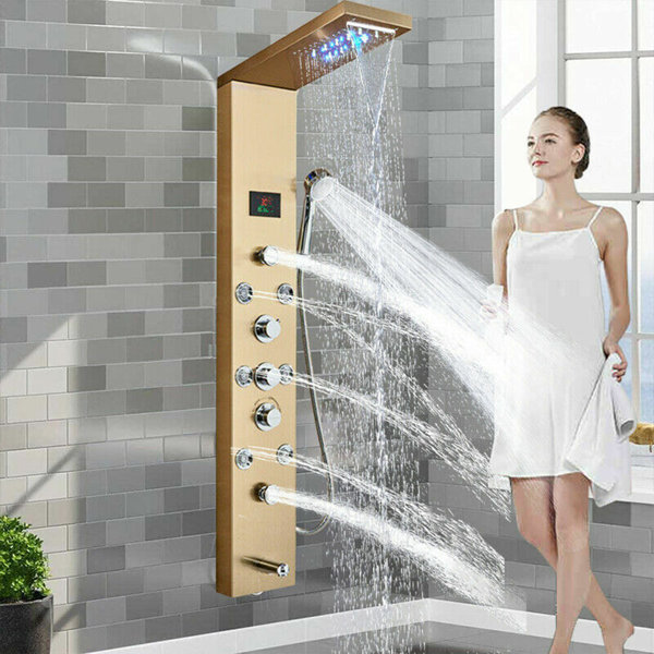 Senlesen 44.88" Shower Panel with Fixed Shower Head | Wayfair