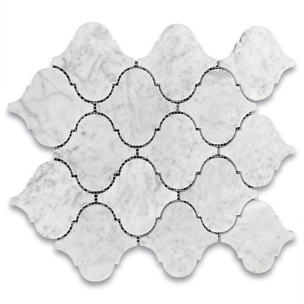 Marble Online 12" x 11" Marble Arabesque Mosaic Wall & Floor Tile | Wayfair