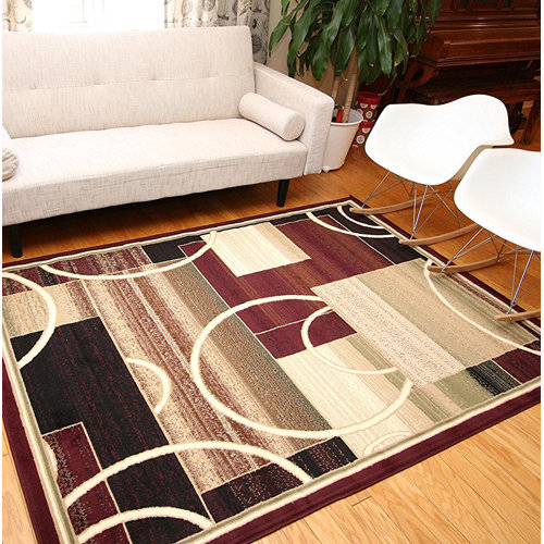 Ebern Designs Colette Red/Beige Area Rug & Reviews | Wayfair