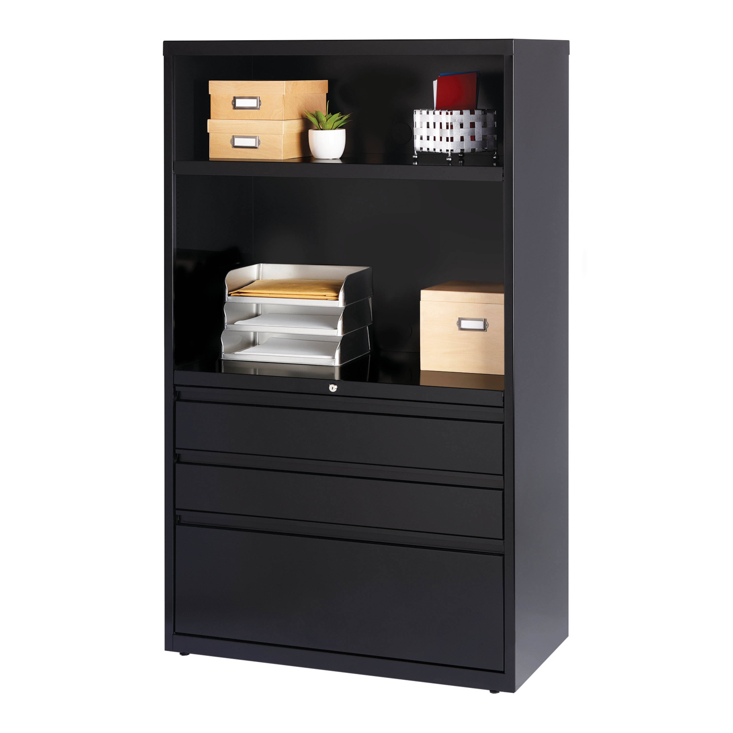 Inbox Zero Ellise 36'' Wide 3 -Drawer Steel Vertical Filing Cabinet ...