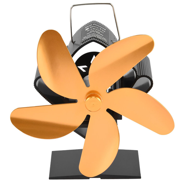 Symple Stuff 5 Blade Fireplace Fan, Heat Powered Stove Top Fans ...