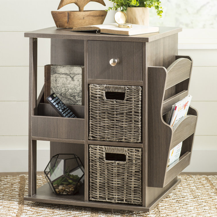 Sand & Stable Arlene 24'' Tall Floor Shelf 3 - Drawer End Table ...