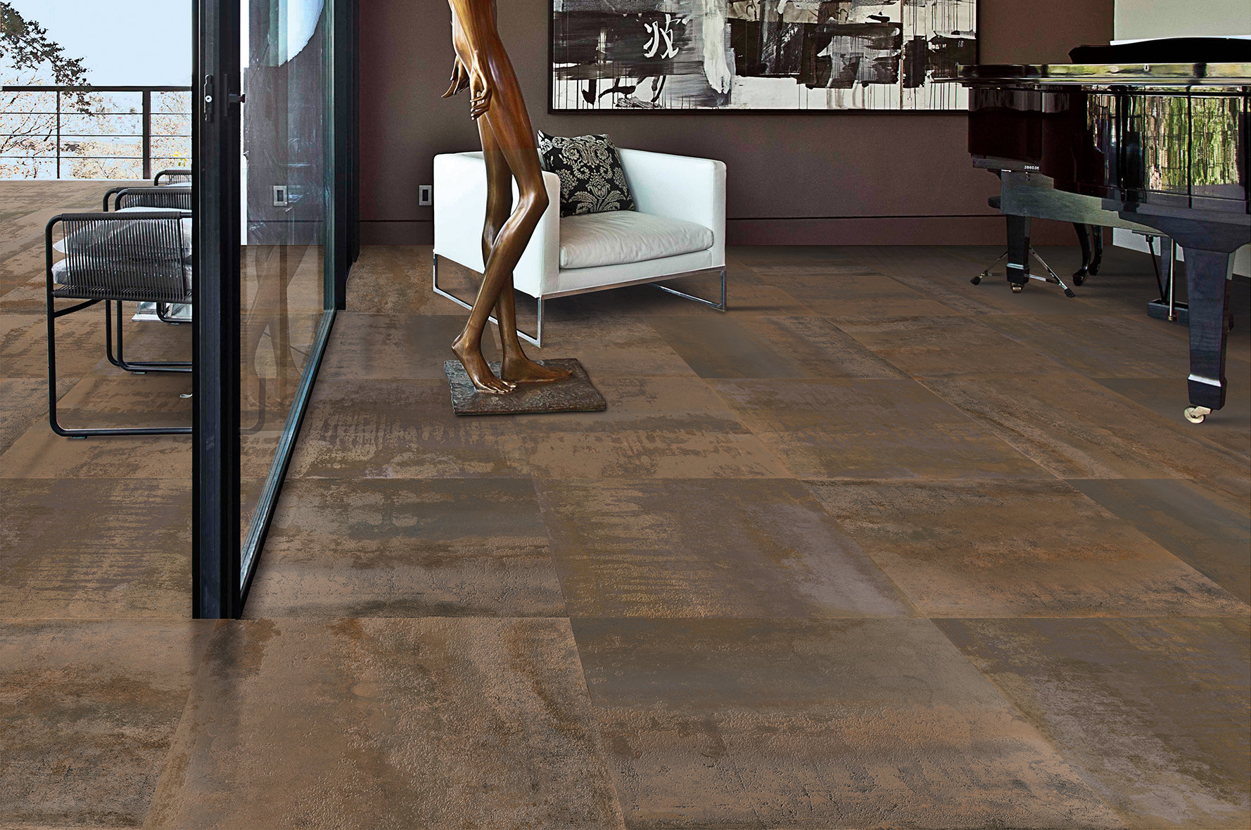 Mirrella 24" x 47.25" Porcelaink Metal Look Wall Tile | Wayfair