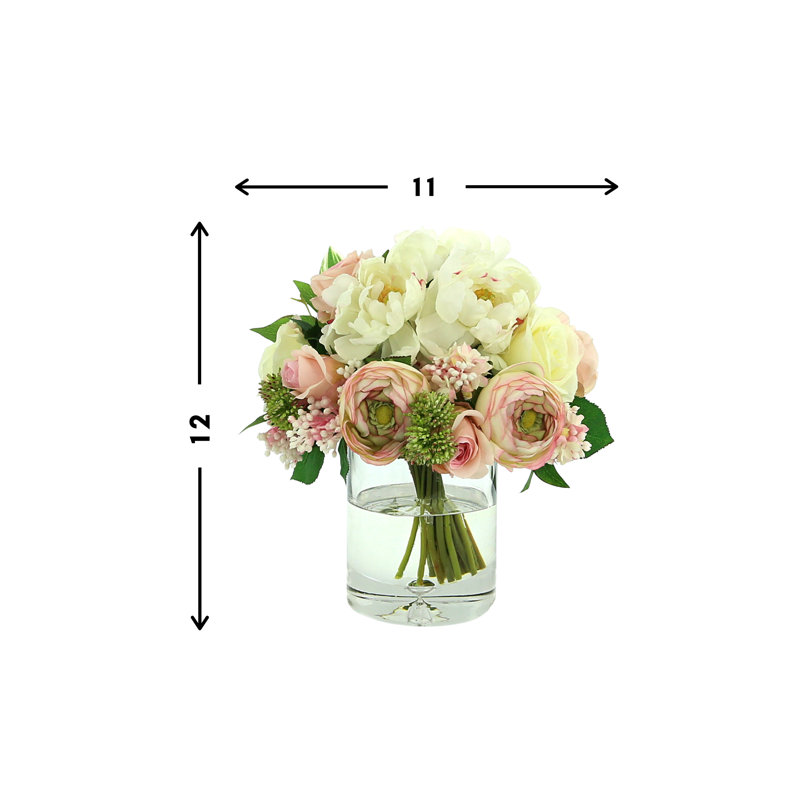 Creative Displays, Inc. Ranunculus, Lilac And Rose Arrangement In A ...