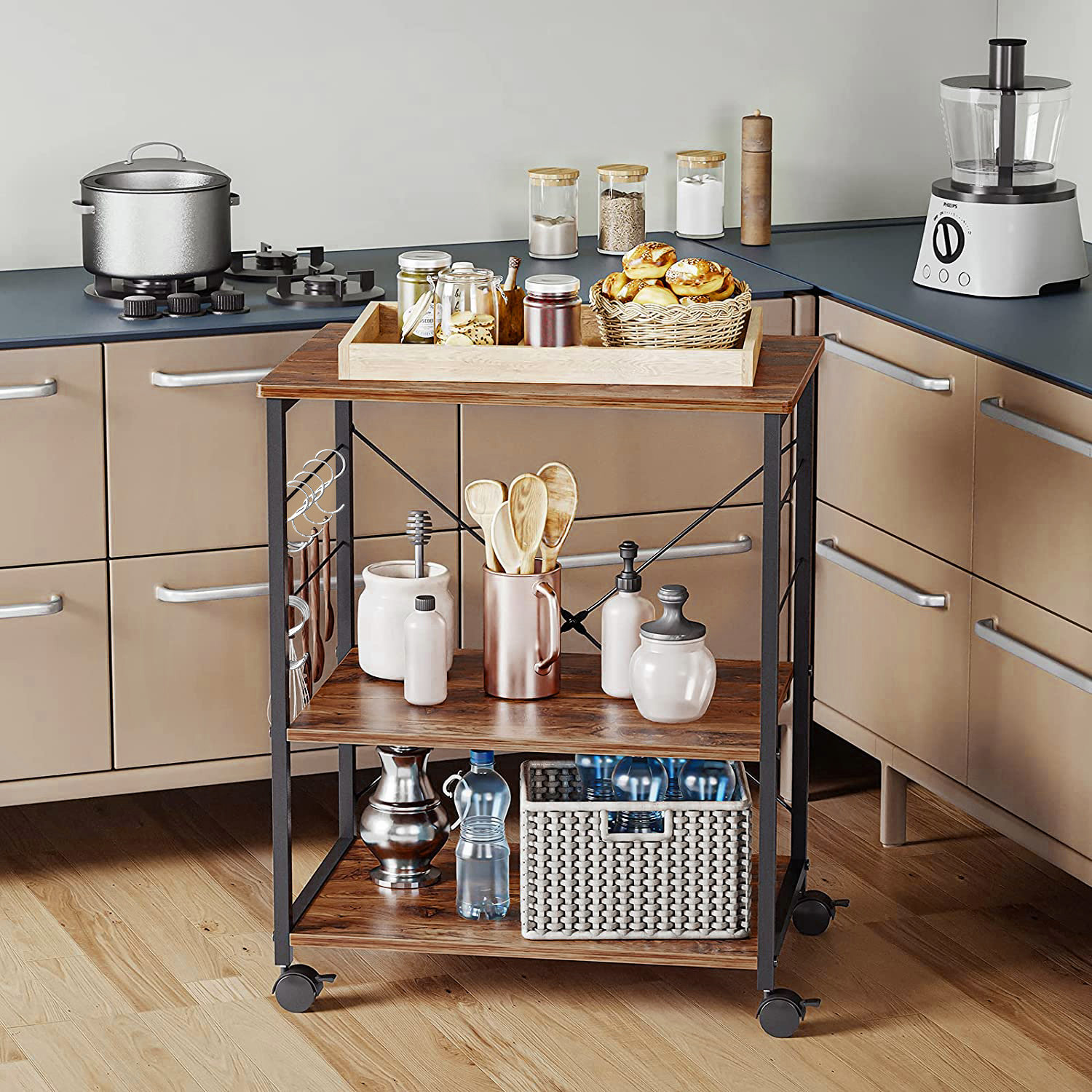 17 Stories Bellmont 24'' Wide Rolling Kitchen Cart & Reviews | Wayfair