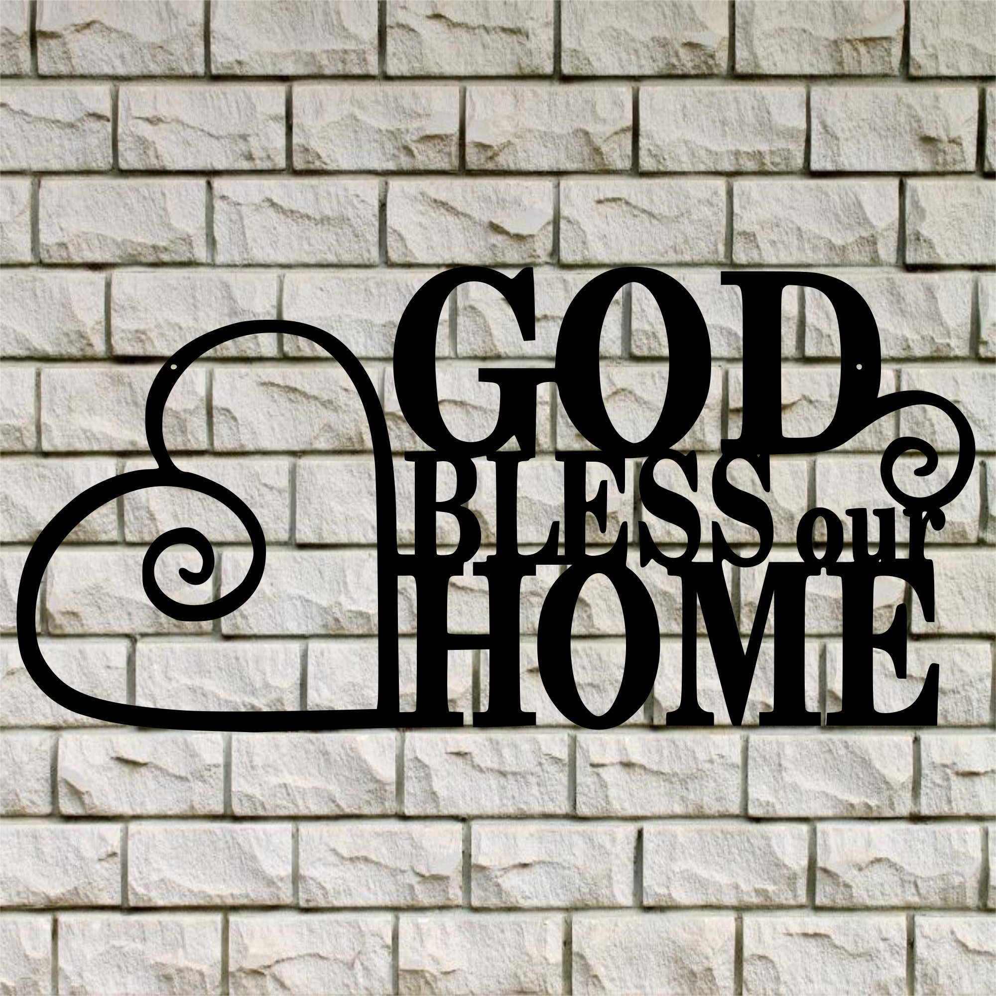 August Grove® God Bless Our Home Sign Wall Décor | Wayfair
