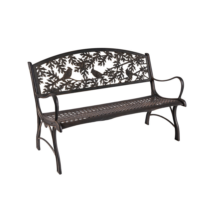 Rosalind Wheeler Cochran Cardinal Cast Iron Park Bench | Wayfair