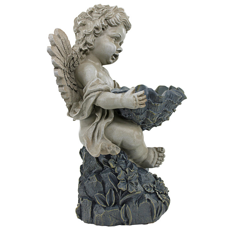 Design Toscano Sitting Cherub With Shell Garden Statue - Wayfair Canada