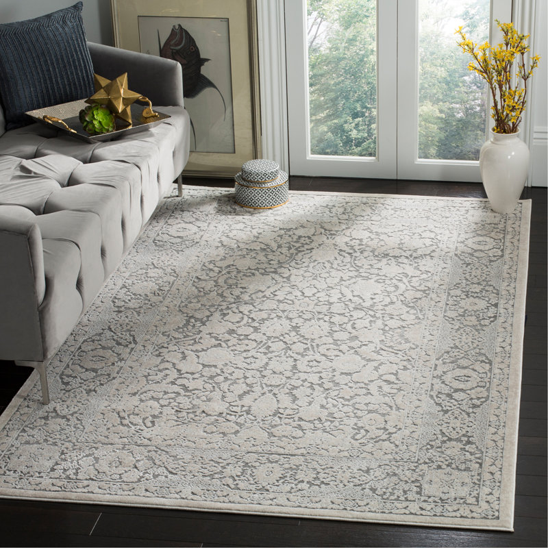 Lark Manor Pellot Dark Gray/Cream Area Rug & Reviews | Wayfair