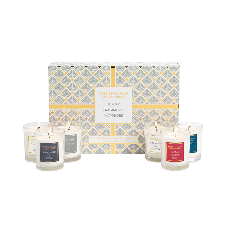Stoneglow Candles 6 Piece Seasonal Fragrance Wardrobe Scented Votive ...