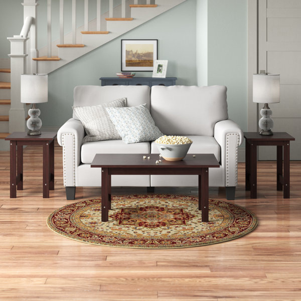Dark-brown-coffee-table-set | Wayfair