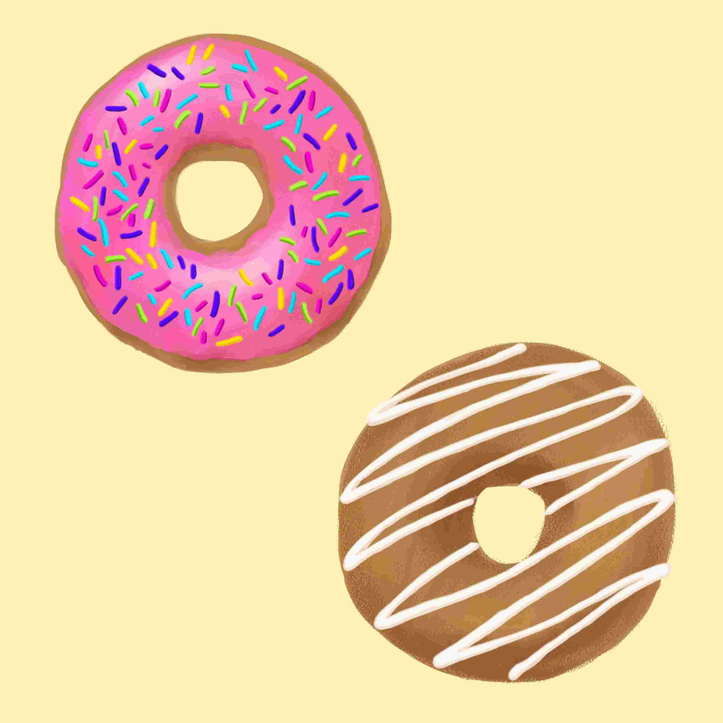 Red Barrel Studio® Beautiful Donuts - Wrapped Canvas Graphic Art | Wayfair