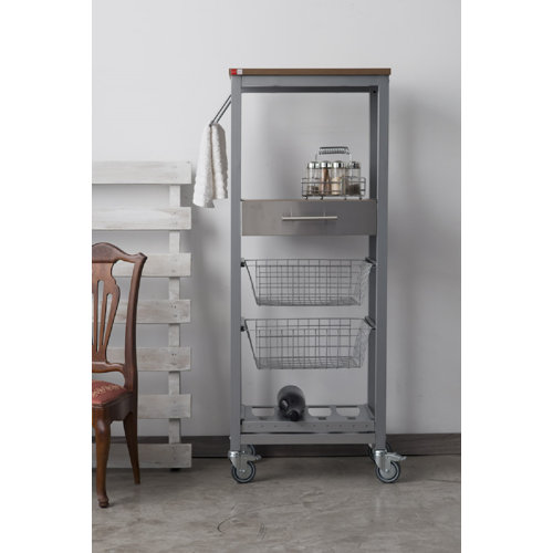 Prep & Savour Aadhavan Wood Kitchen Cart | Wayfair