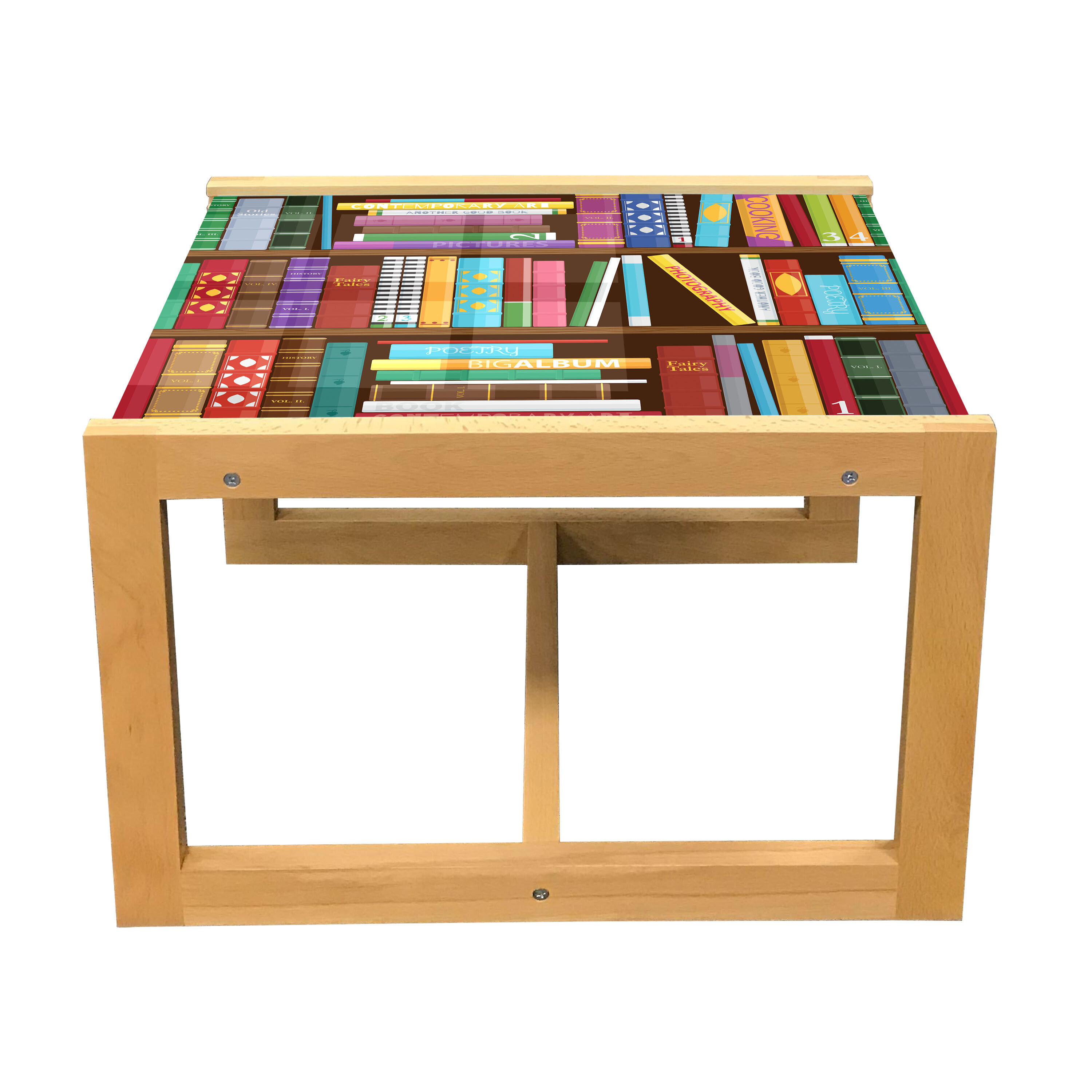 East Urban Home Bookshelf Coffee Table, Digital Drawing Graphic Of Home ...