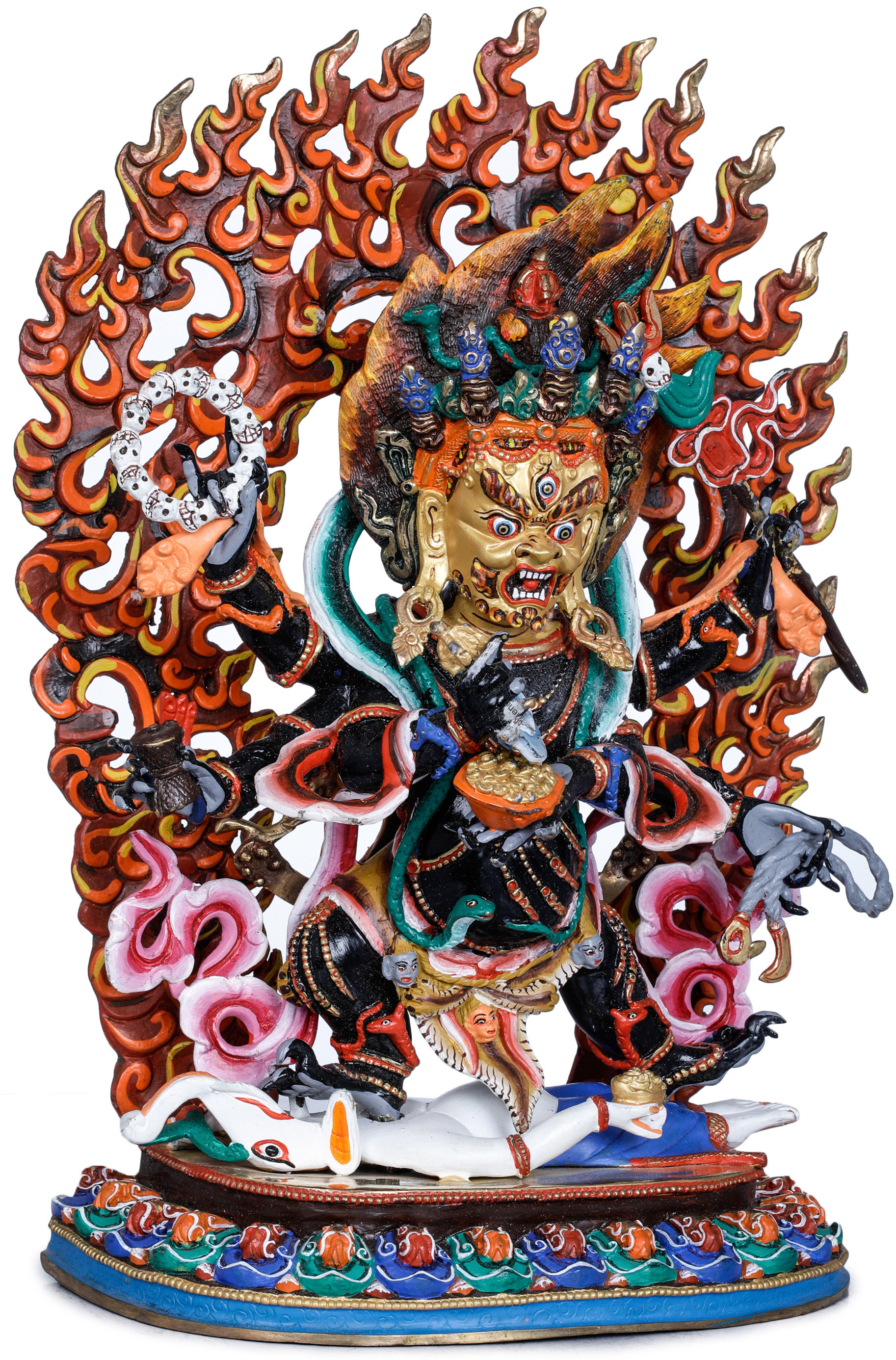 Exotic India Six Armed Mahakala Tibetan Buddhist Deity | Wayfair