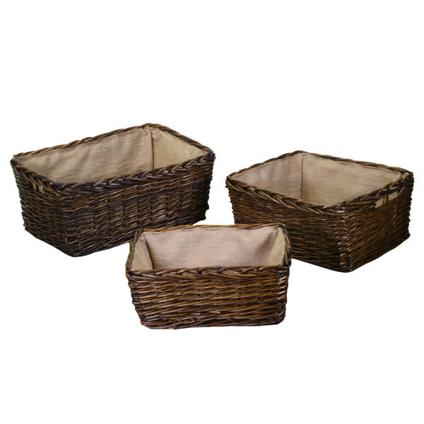 Bay Isle Home Wicker 3 Piece Basket Set | Wayfair.co.uk