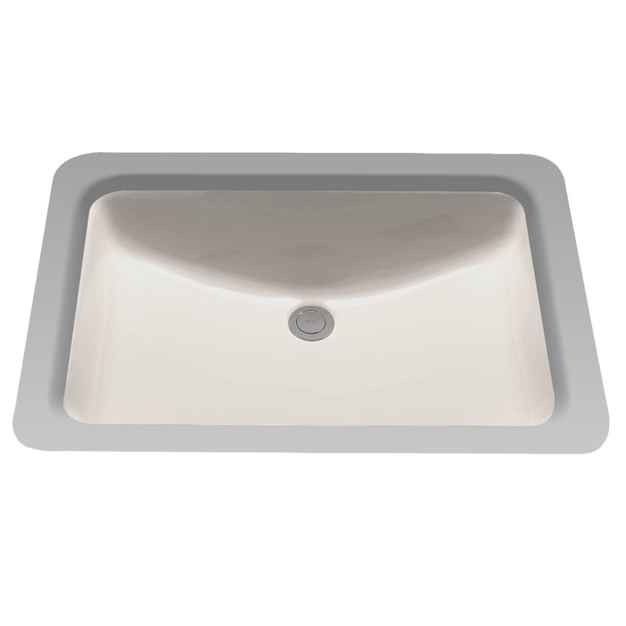 TOTO Vitreous China Rectangular Undermount Bathroom Sink with Overflow ...