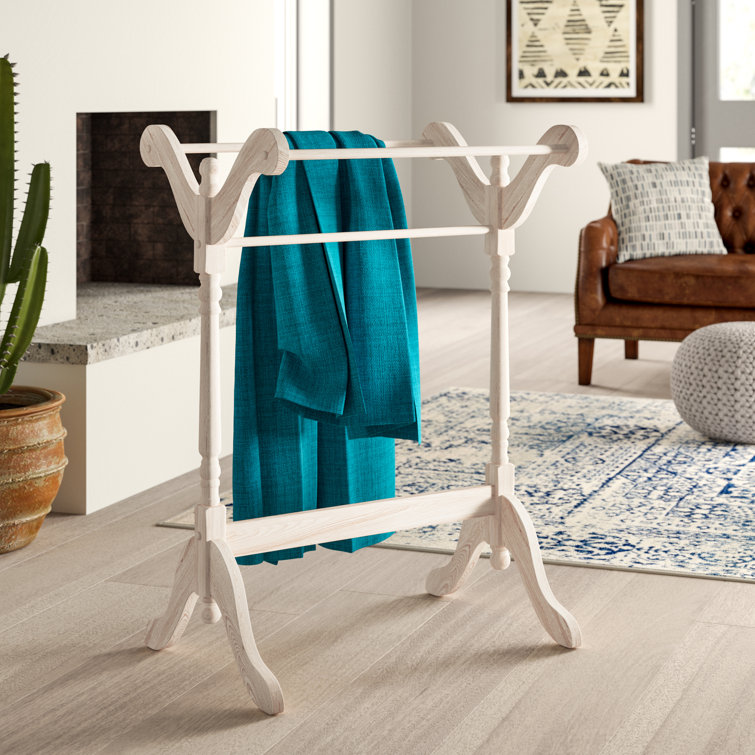 Mistana™ Lynn 39.5'' Tall Wooden Blanket/Quilt Rack & Reviews | Wayfair