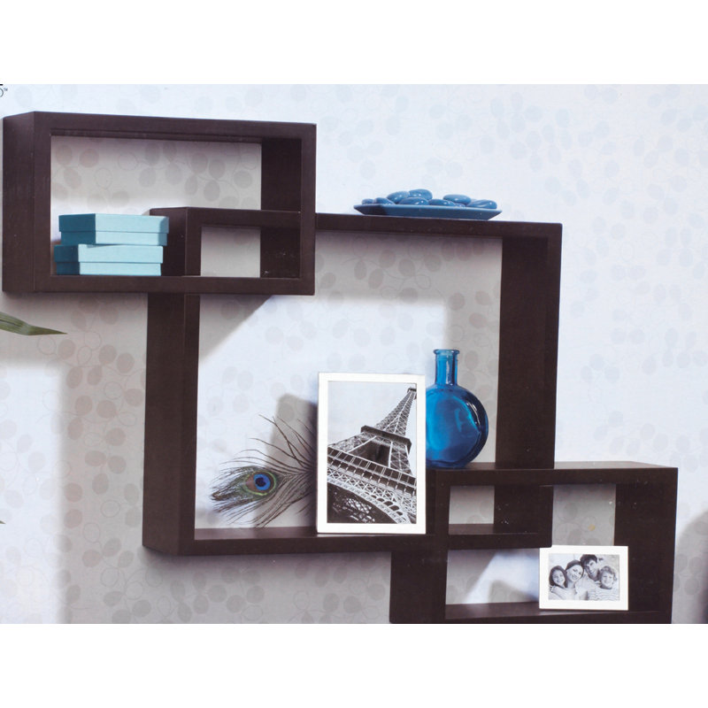 Melannco Interlocking Shelves 3 Piece Wall Shelf Set & Reviews | Wayfair