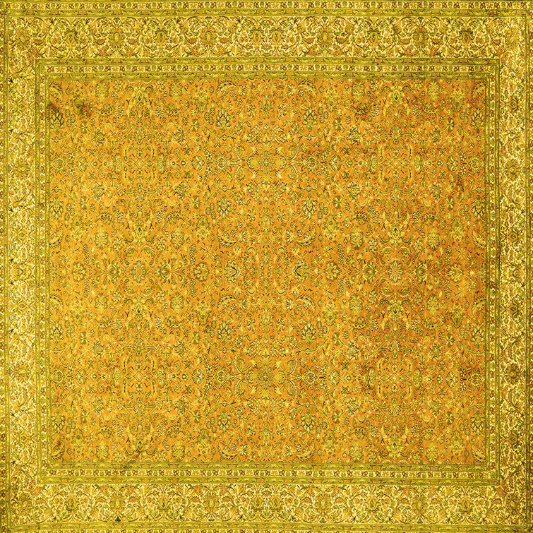 Bungalow Rose Keliann Orange/Green Rug | Wayfair