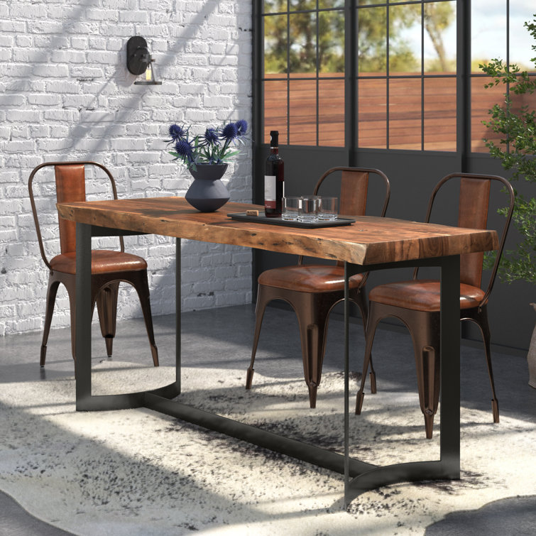 Steelside™ Kenmore Counter Height 80'' Iron Dining Table & Reviews ...